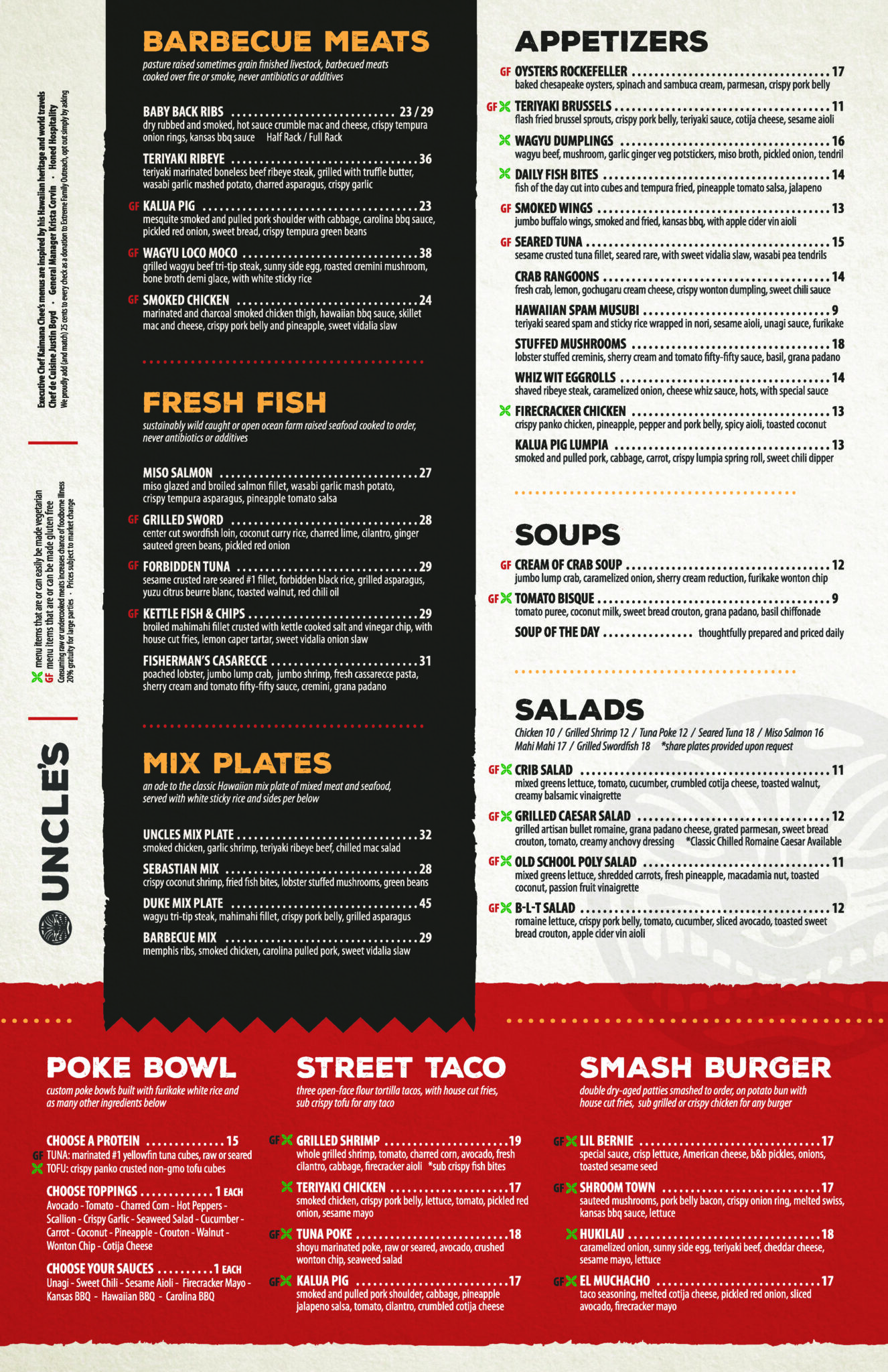 All Our Menus - Uncle's