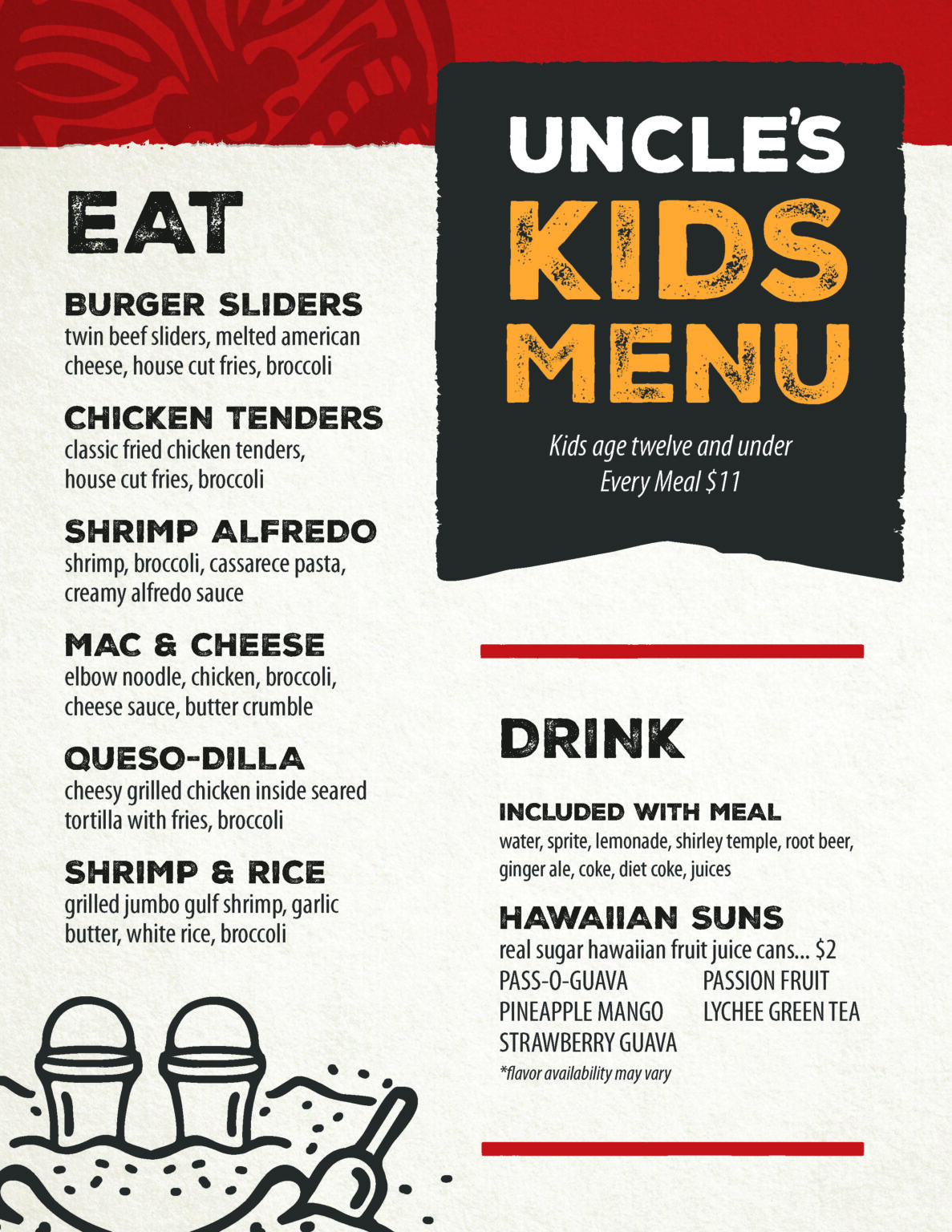 All Our Menus - Uncle's